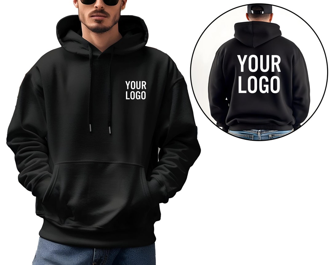 Custom Pocket & Backside Logo Hoodie / Sweatshirt / Shirt, Your ...