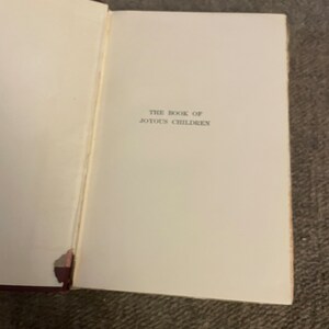 The Book of Joyous Children, by James Whitcomb, Riley, 1902 - Etsy