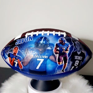 Custom Photo Football, Personalized Team Gift, Senior Gift - Etsy