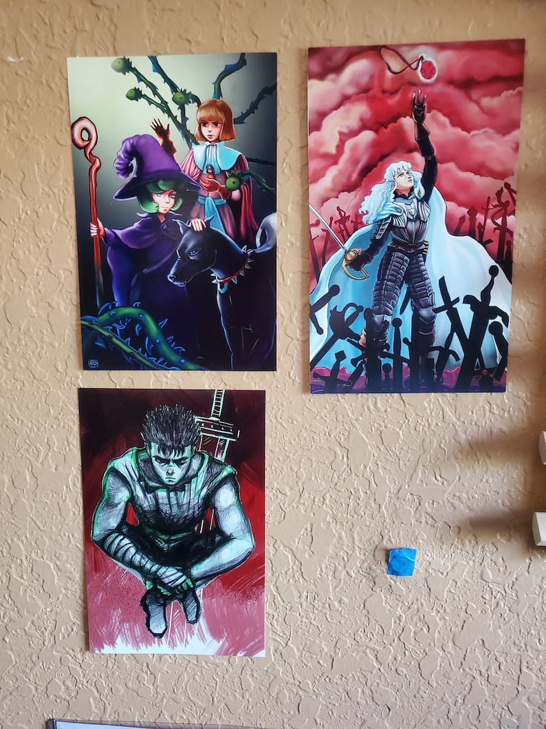 Choose 3 Small Dark Fantasy Characters Art Print Bundle, Illustration ...