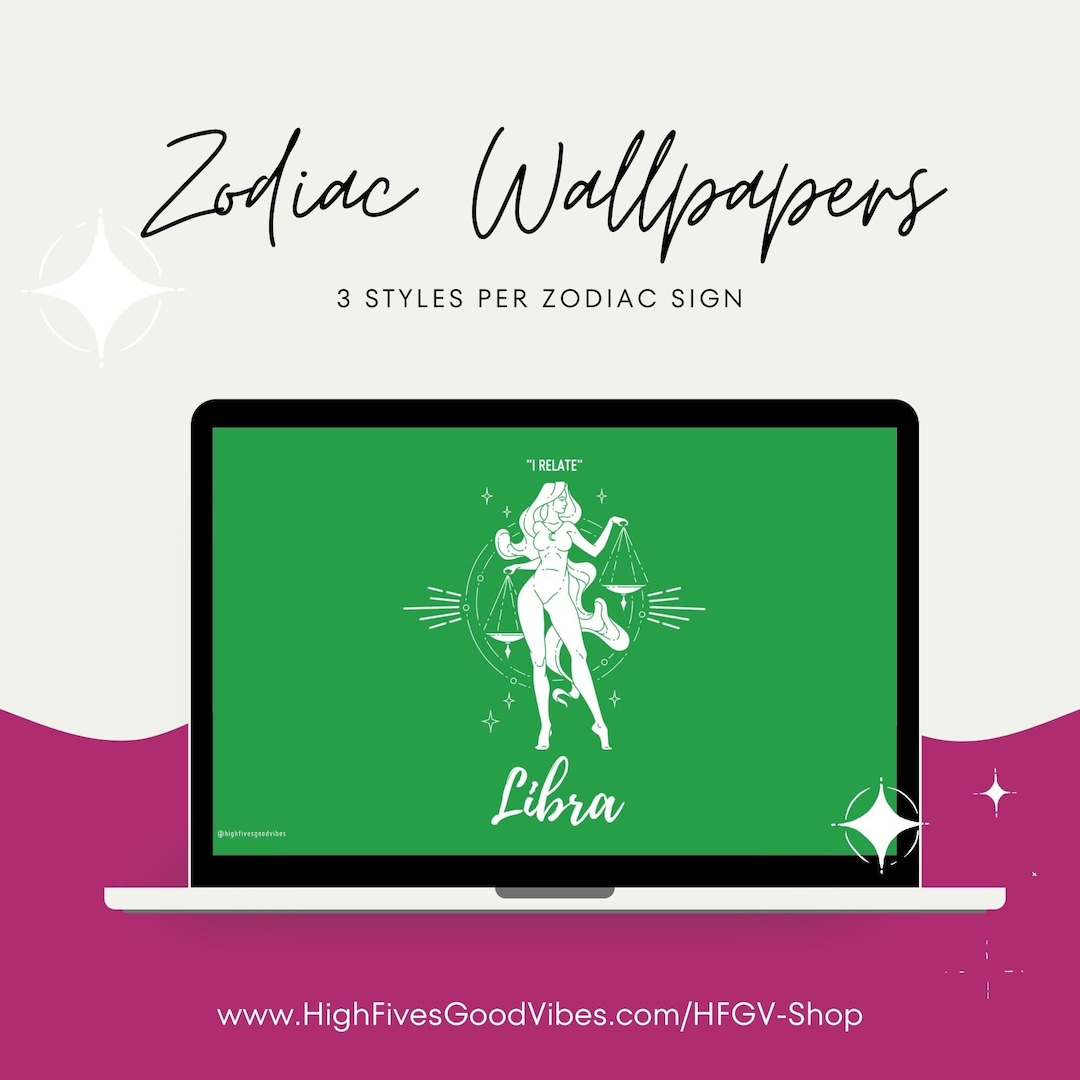 Libra Zodiac Desktop/laptop Wallpaper - Etsy