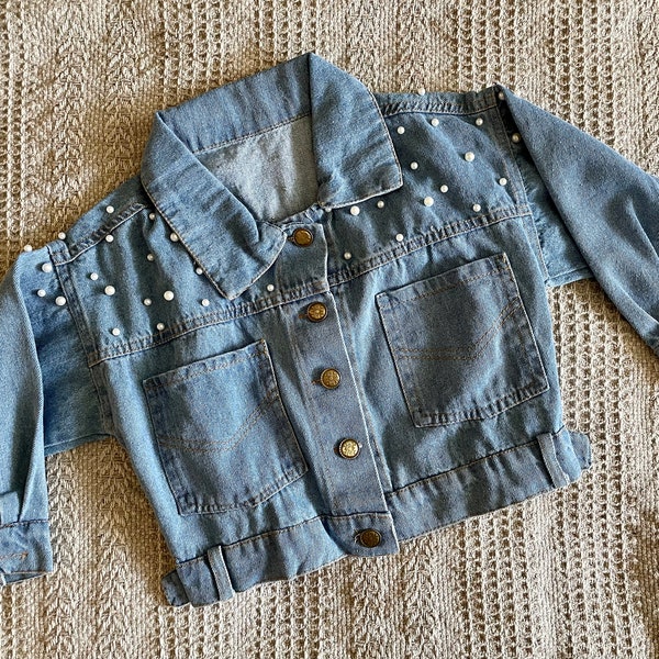 Studded Jean Jacket - Etsy