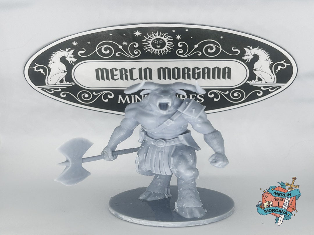 Dnd Minotaur RPG Tabletop Pathfinder Miniature Roleplay Dungeon Master ...