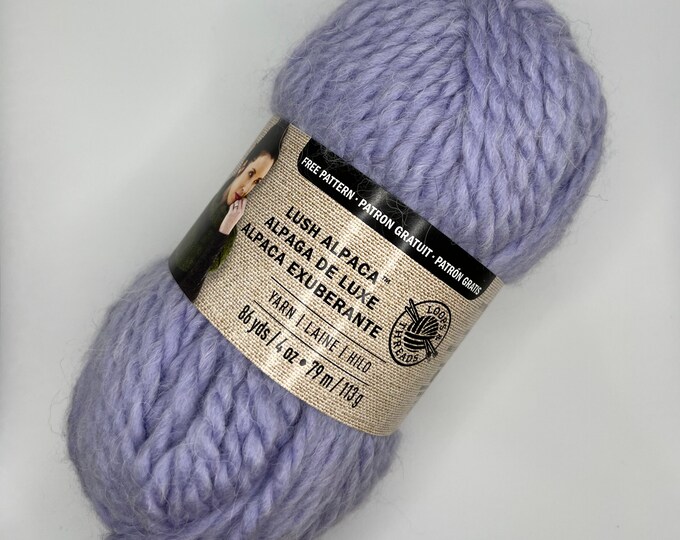 Loops & Threads Lush Alpaca Yarn. Lavender. Light Green. Yellow. White. Pink. Super Bulky. 80 ...