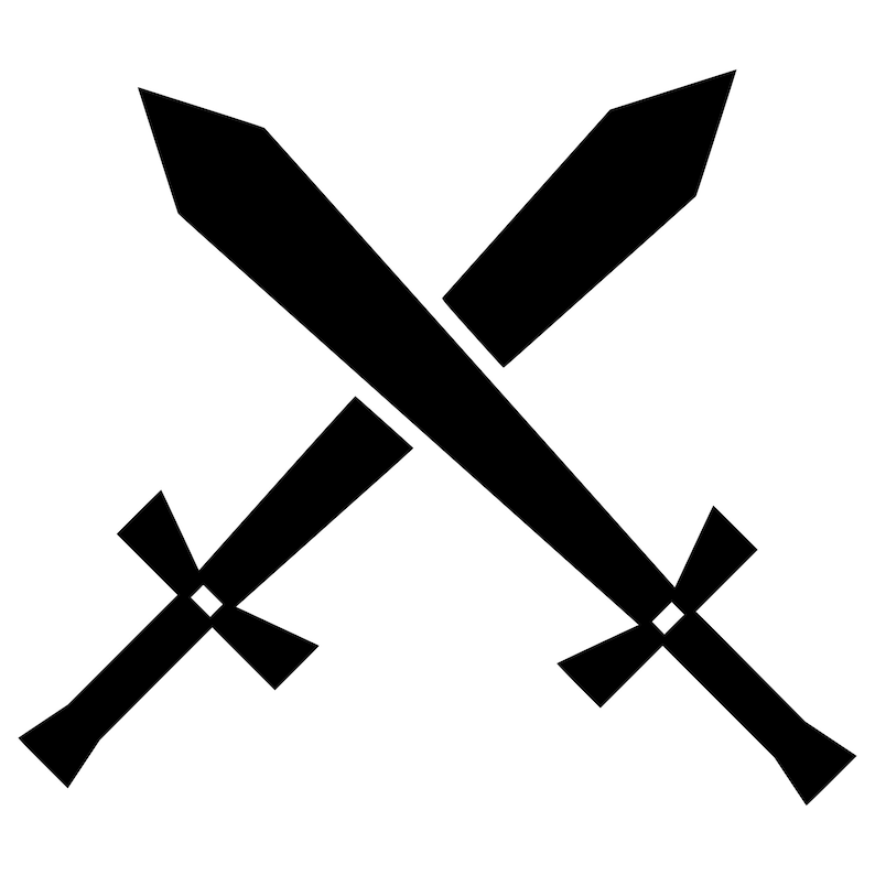 Crossed Swords 2 Svg Dxf Eps Png for Shirts, Mugs, Decals, Stickers ...