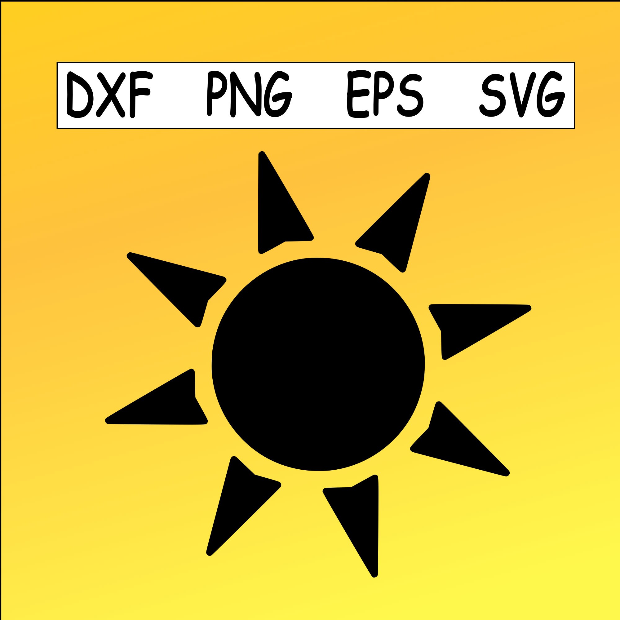 Sun 2 Svg Dxf Eps Png - Etsy