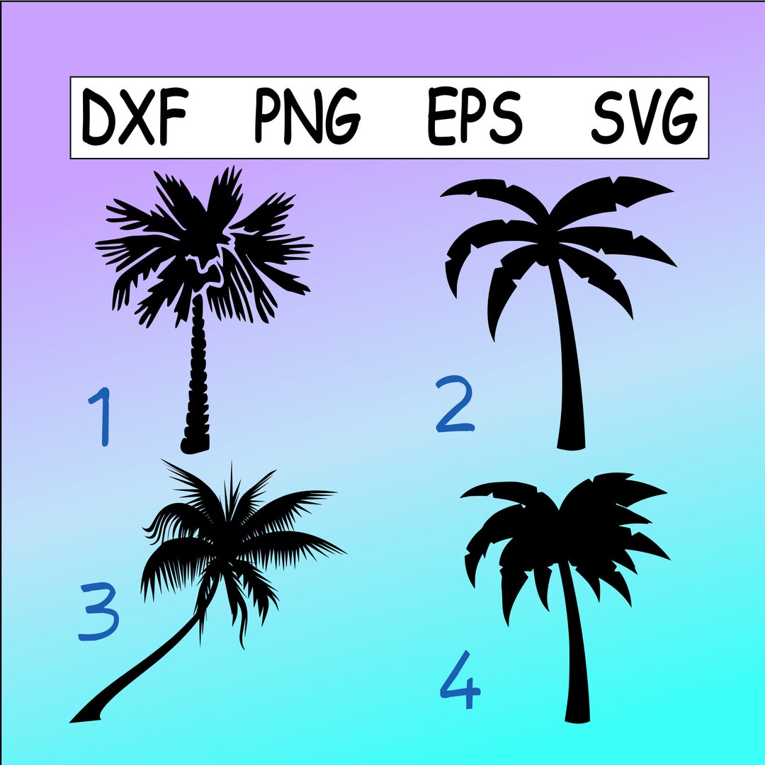 Palm Tree Bundle 1 Svg Dxf Eps Png for Shirts, Mugs, Decals, Stickers ...