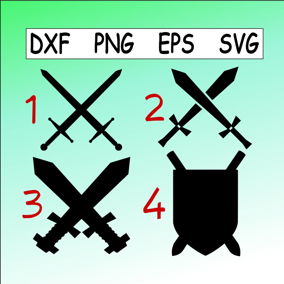 Crossed Sword Bundle 1 Svg Dxf Eps Png for Shirts Mugs - Etsy