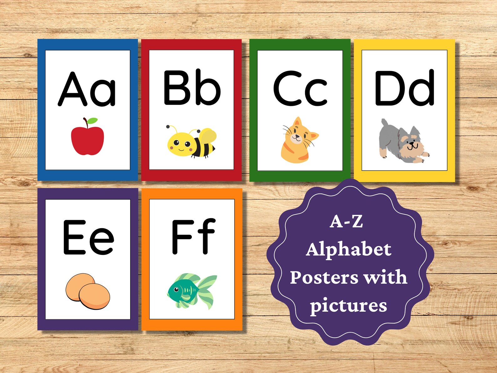 Alphabet Posters, A-Z Printable Posters, Posters to Practice Letter ...