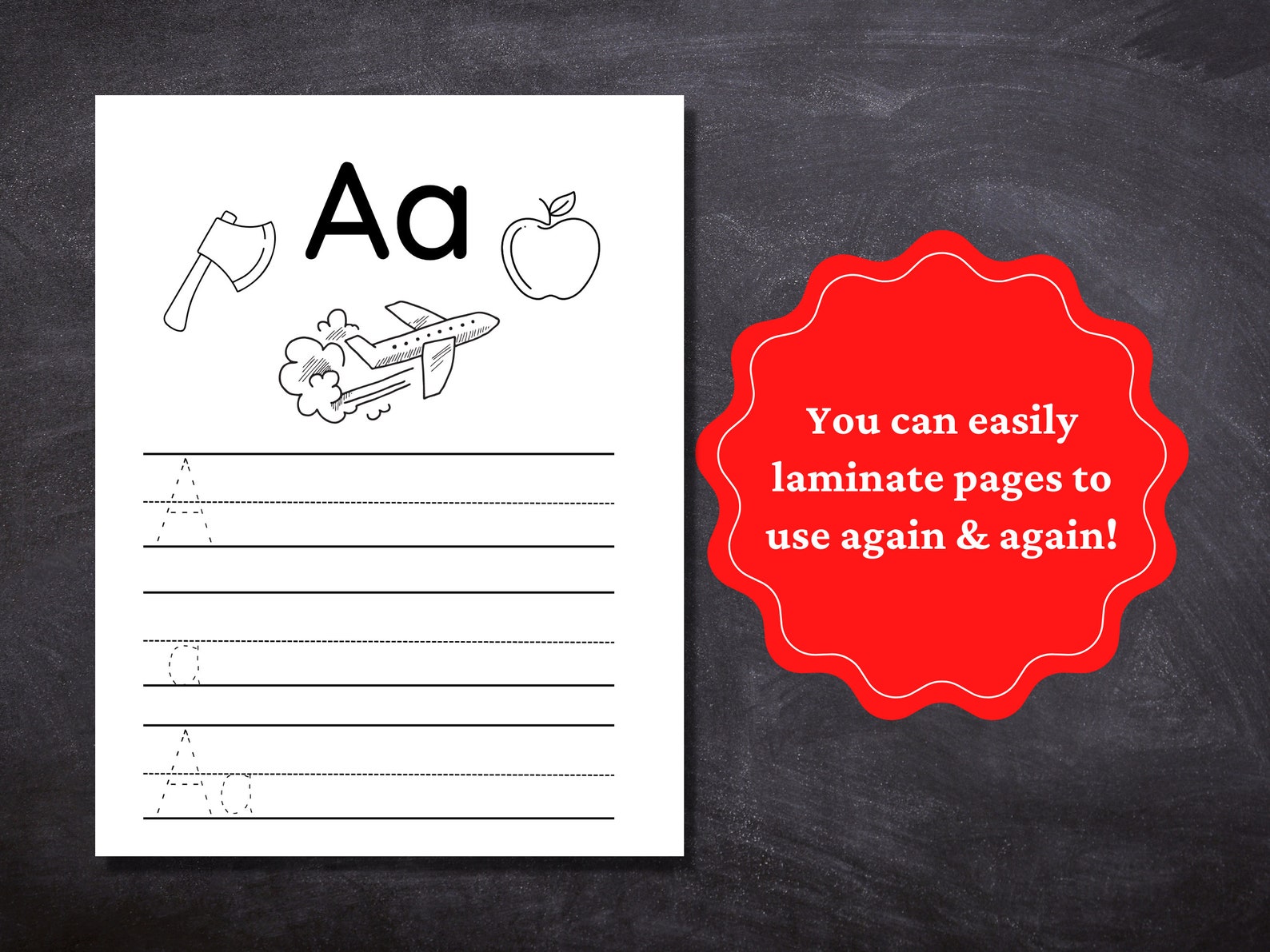 ABC Worksheets - Printable Alphabet Worksheet (A-Z Writing Practice) - Etsy