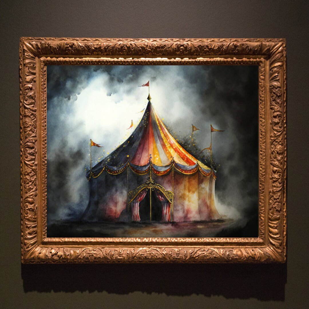 4 Printable Paintings | Circus Themed Paintings | Vintage Circus Prints ...