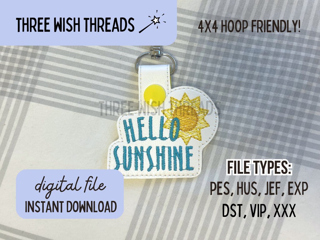 ITH Hello Sunshine Tab File Positivity Snap Tab Sun Tab Machine ...