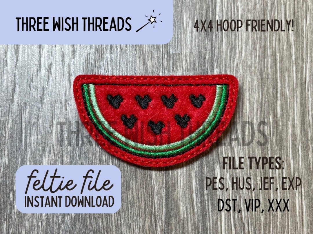 Hidden Mouse Melon Feltie File || Machine Embroidery || Instant Digital ...