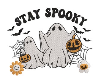 Stay Spooky Embroidery Design for Halloween Ghost Embroidery - Etsy