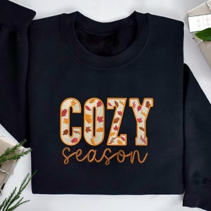 Cozy Season Embroidery Design 5 Sizes, Fall Vibes Embroidery File ...