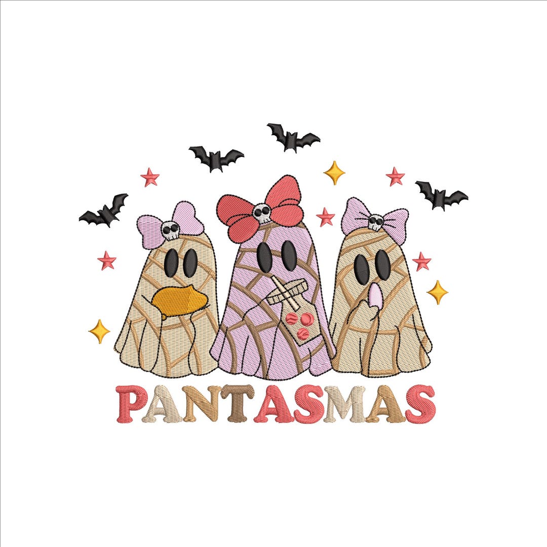 Mexican Ghost Embroidery Design 5 Sizes, Spooky Conchas Machine ...