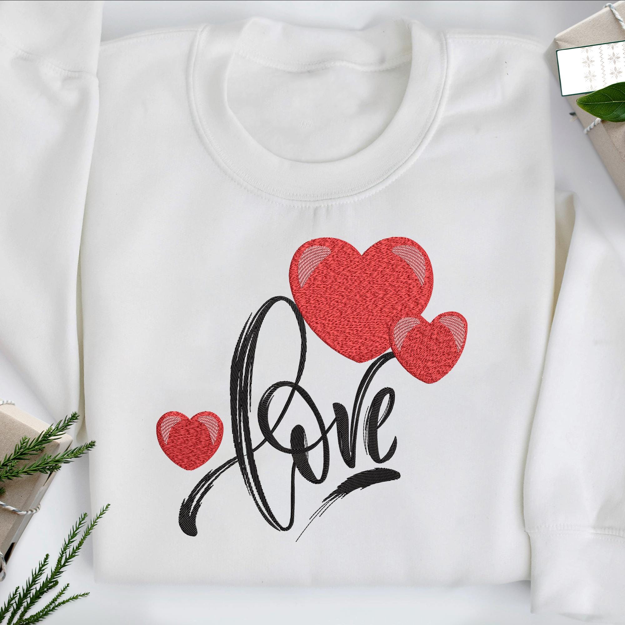 LOVE Heart Machine Embroidery Design 5 Sizes, Valentine's Day ...