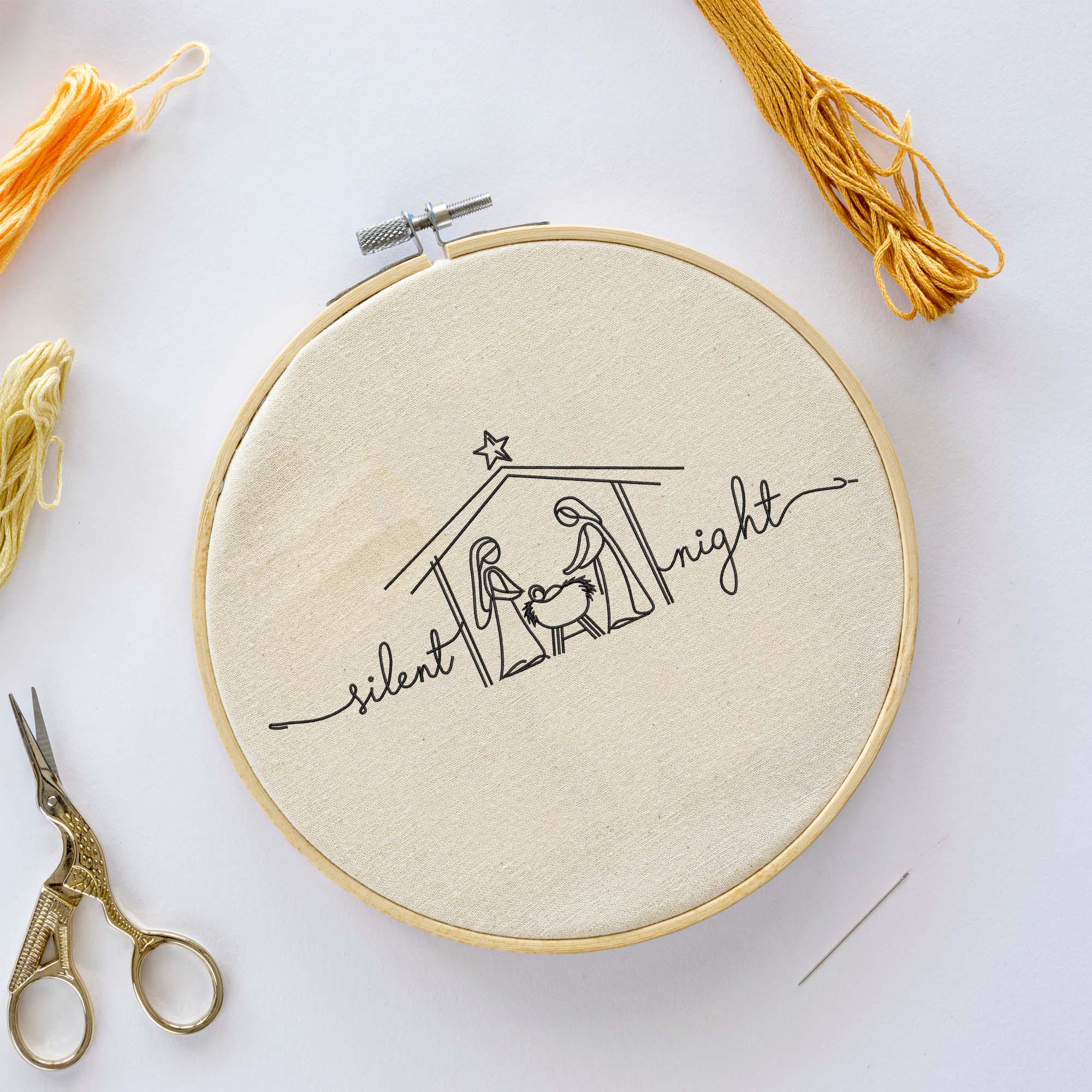 Nativity Scene Embroidery Design 5 Sizes, Christian Christmas Bible ...