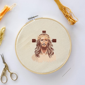 Jesus Embroidery Design 5 Sizes, Jesus Halo Embroidery, Faith Christian ...