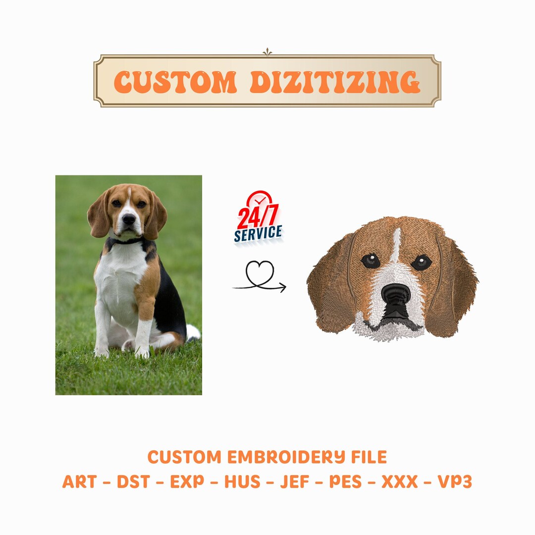 Custom Pet Embroidery Design, Custom Pet Embroidery Pattern ...