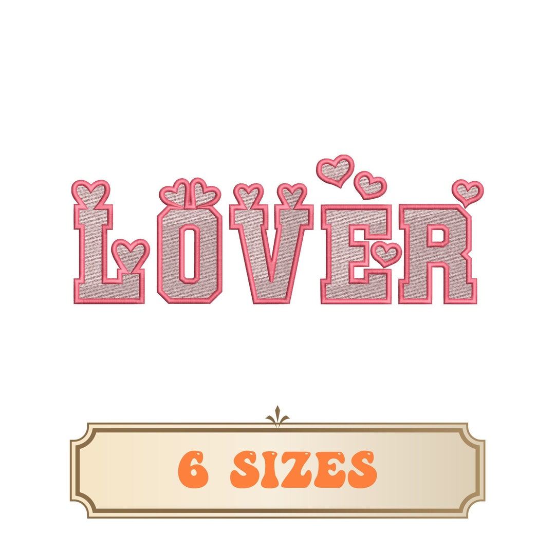 Lover Embroidery Design 6 Sizes, Valentine's Day Embroidery Design ...