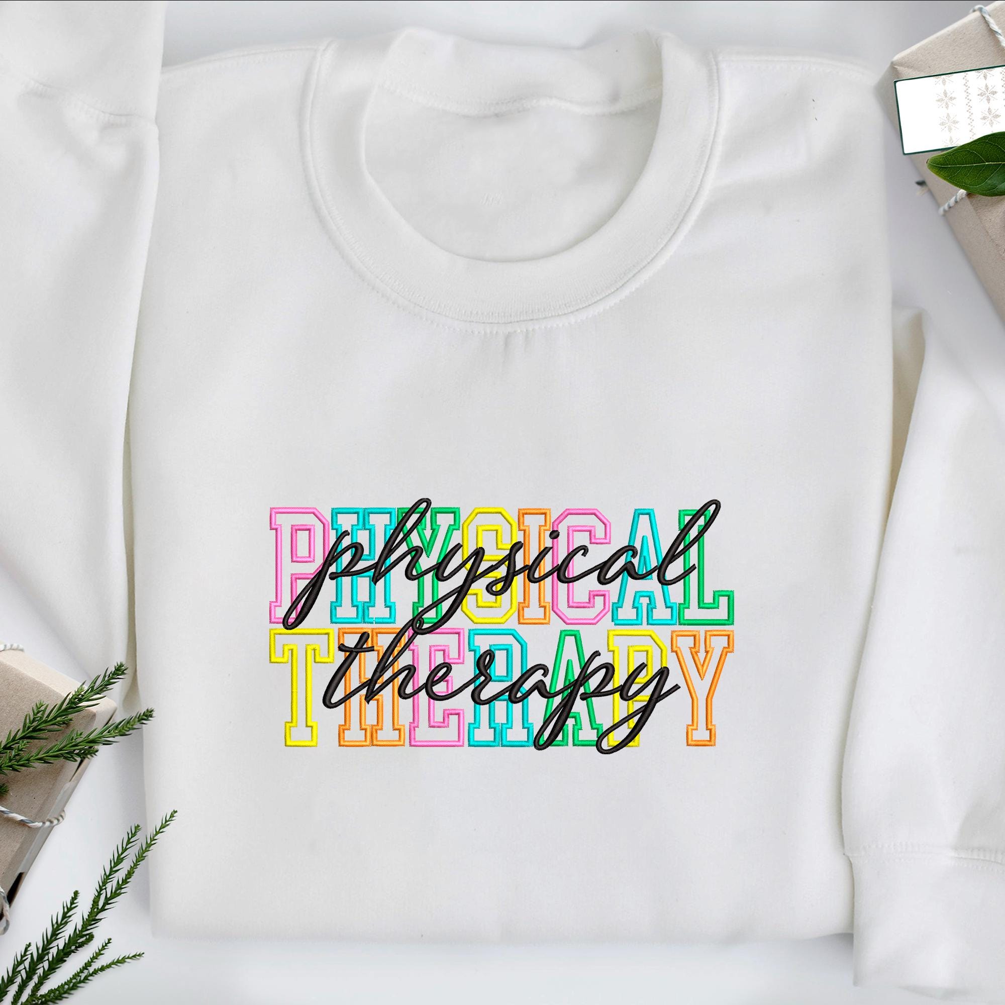 Physical Therapy Embroidery Design 5 Sizes, Pt Therapists Machine ...