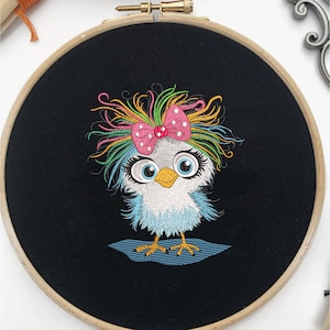 Funny Crazy Chicken Embroidery Design 5 Sizes, Cute Chicken Machine ...
