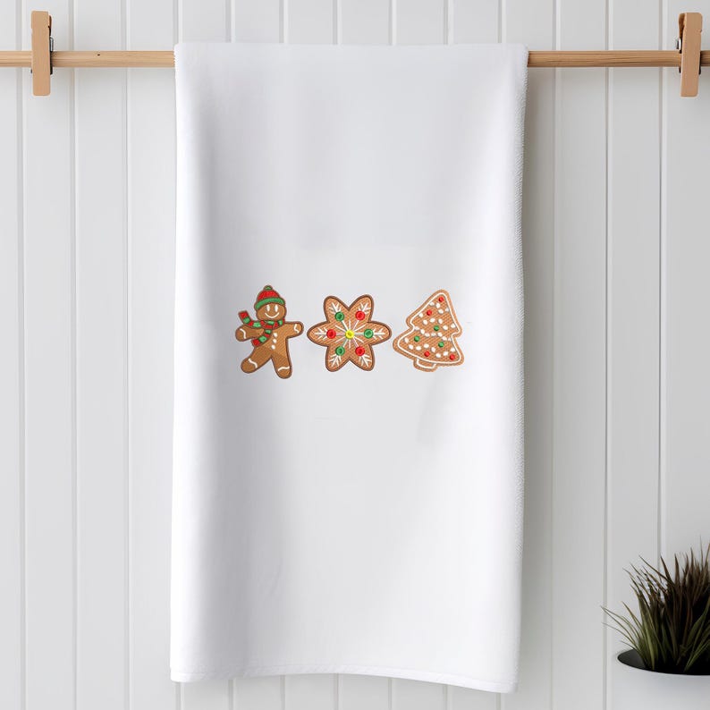 Christmas Tree Gingerbread Cookie Baking Embroidery Design, Sweet ...