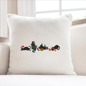 Christmas Cats Embroidery Designs 5 Sizes, Christmas Cute Cat ...