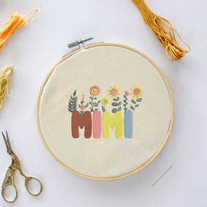 MIMI Flower Embroidery Design 5 Sizes, Floral Mama Machine Embroidery ...