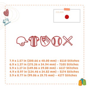 Baseball Embroidery Design 5 Sizes, Game Day Baseball Machine ...