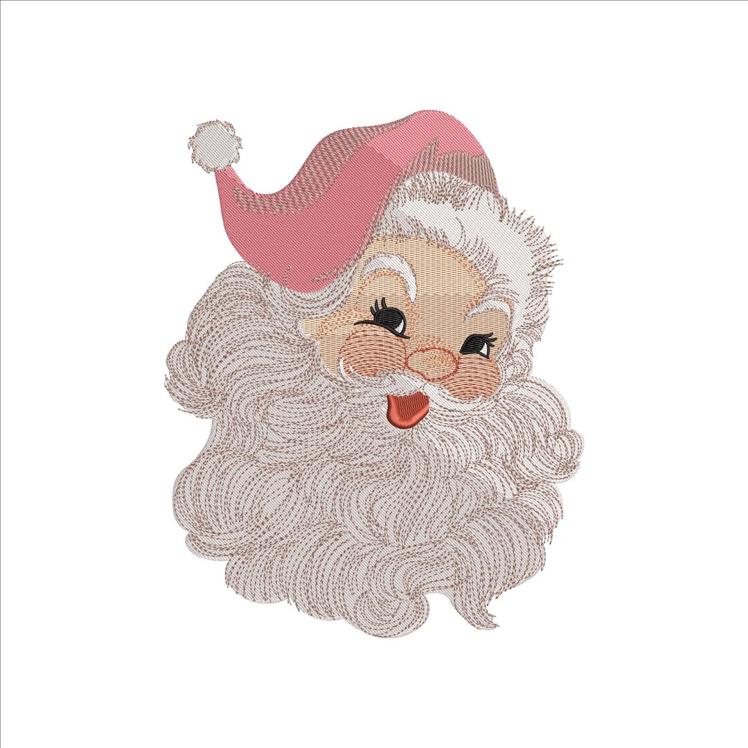 Vintage Santa Embroidery Design 5 Sizes, Merry Christmas Machine ...