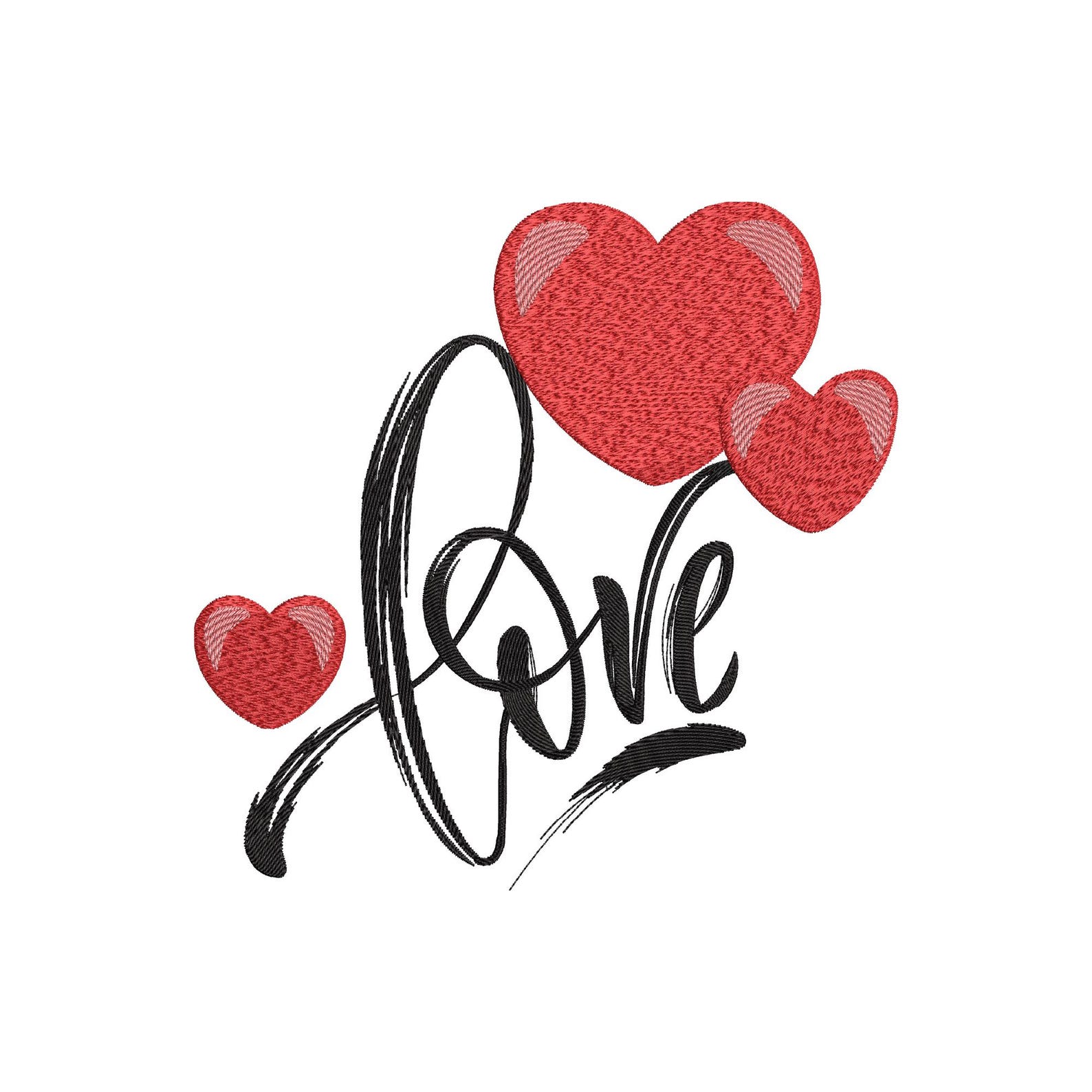 LOVE Heart Machine Embroidery Design 5 Sizes, Valentine's Day ...