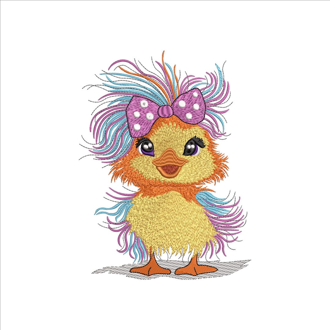 Funny Crazy Duck Embroidery Design 5 Sizes, Cute Duck Machine ...