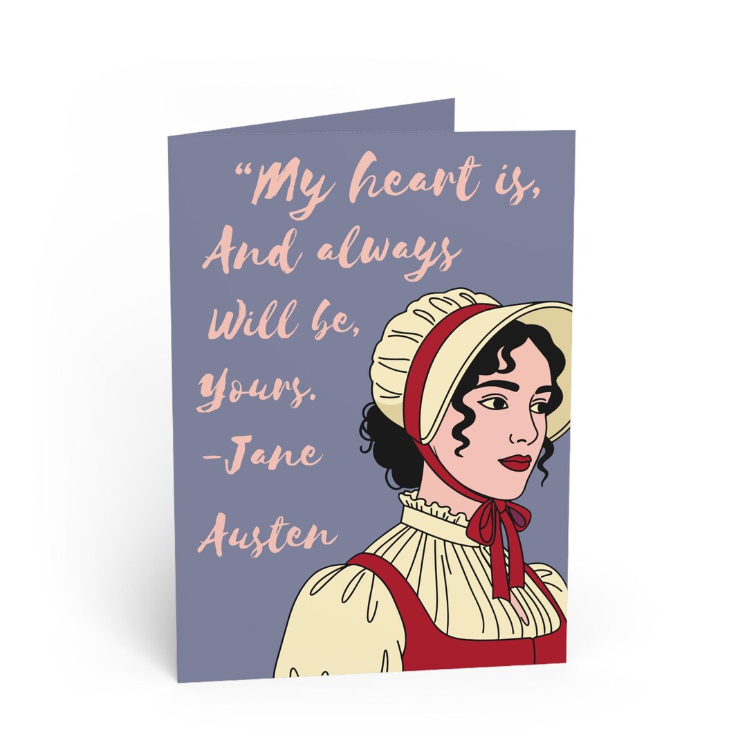 Jane Austen Valentine Literature Card - Etsy