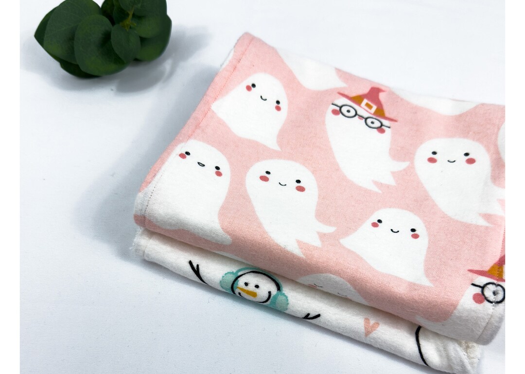 3 Style Embroidery Baby Name Burp Clothes Halloween Ghosts and Winter ...
