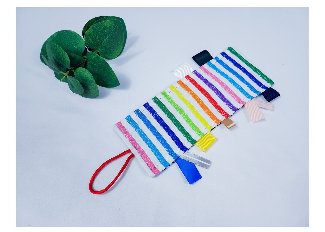 Rainbow B&w Paci Toy Attach With Baby Name .. Small High Contrast Light ...