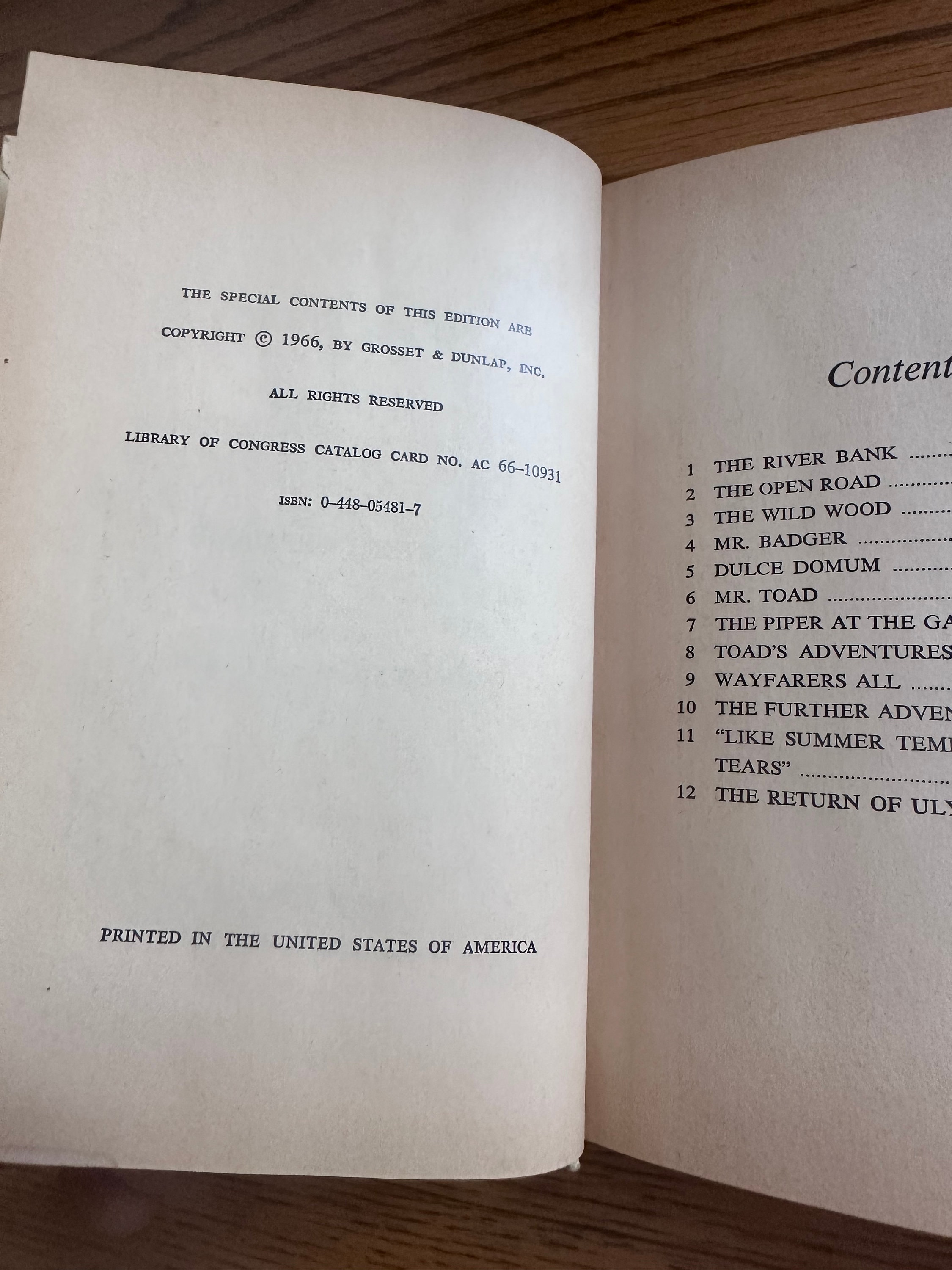 Wind in the Willows Hardback Book, Kenneth Grahame 1966 Companion ...