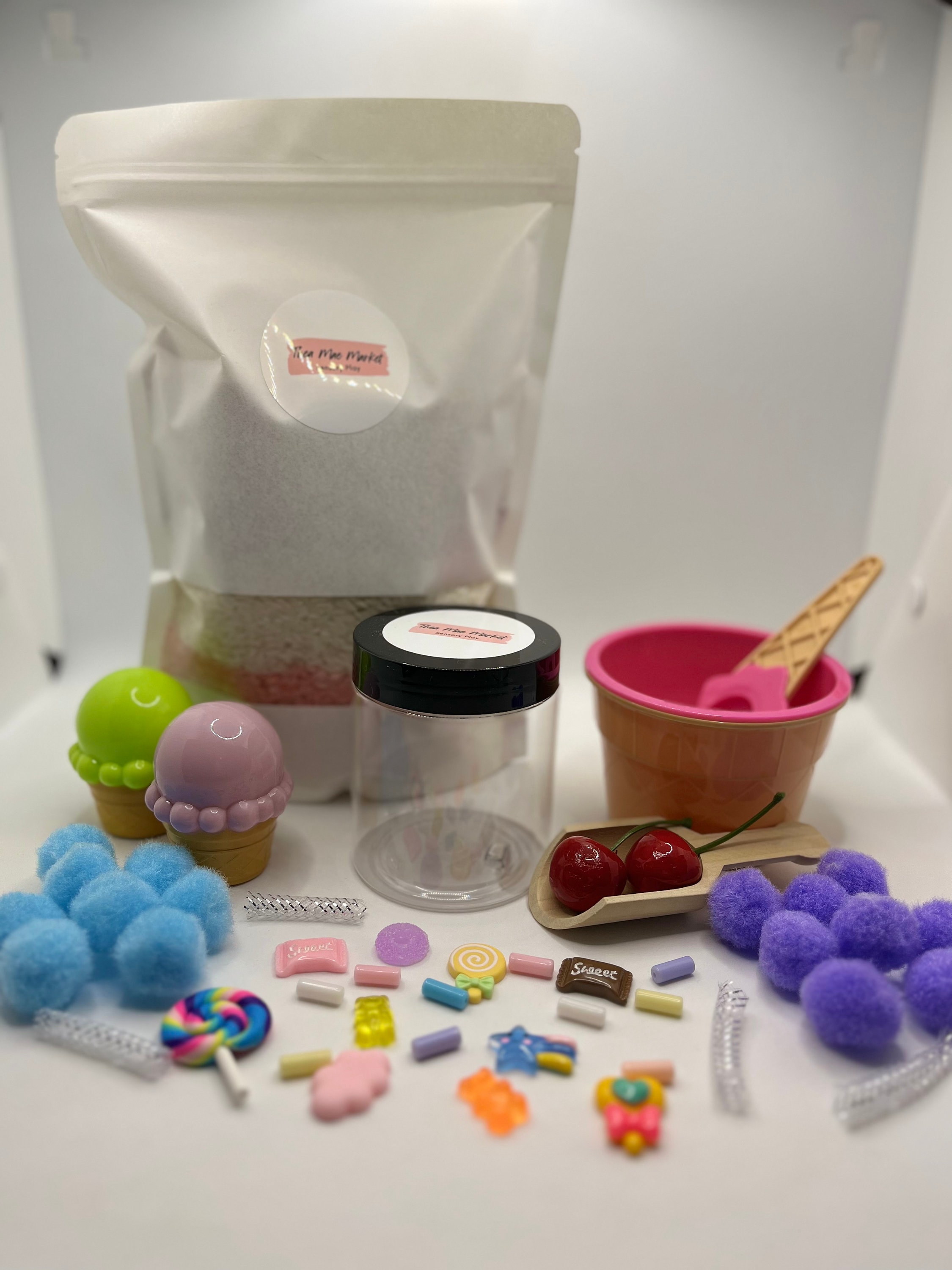 Ice Cream Sweets Sensory Play Kit Bin Toddler Montessori Independent ...