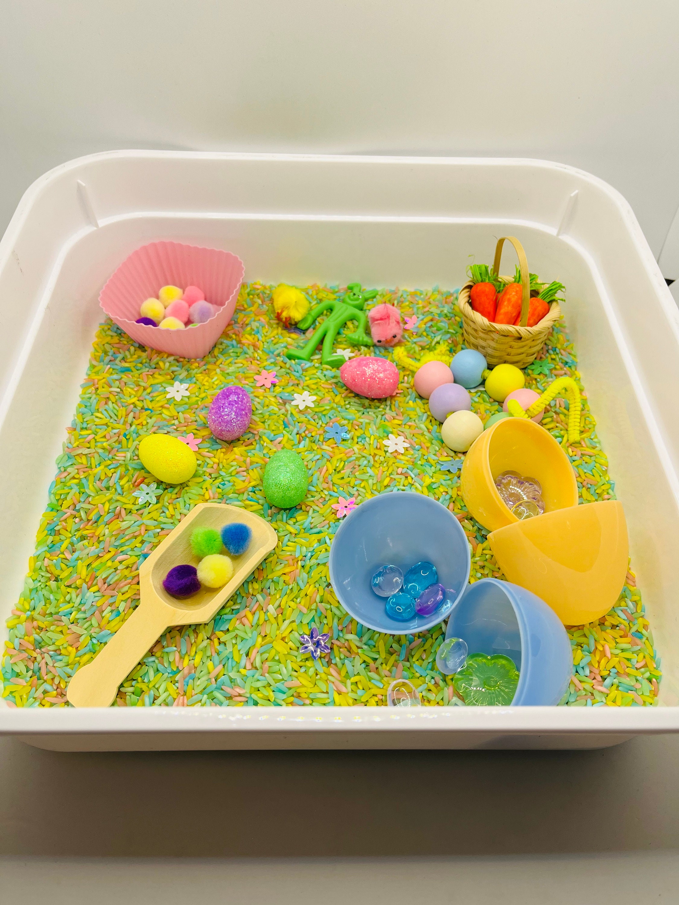 Easter Bunny Spring Sensory Play Kit Bin Toddler Montessori Independent ...