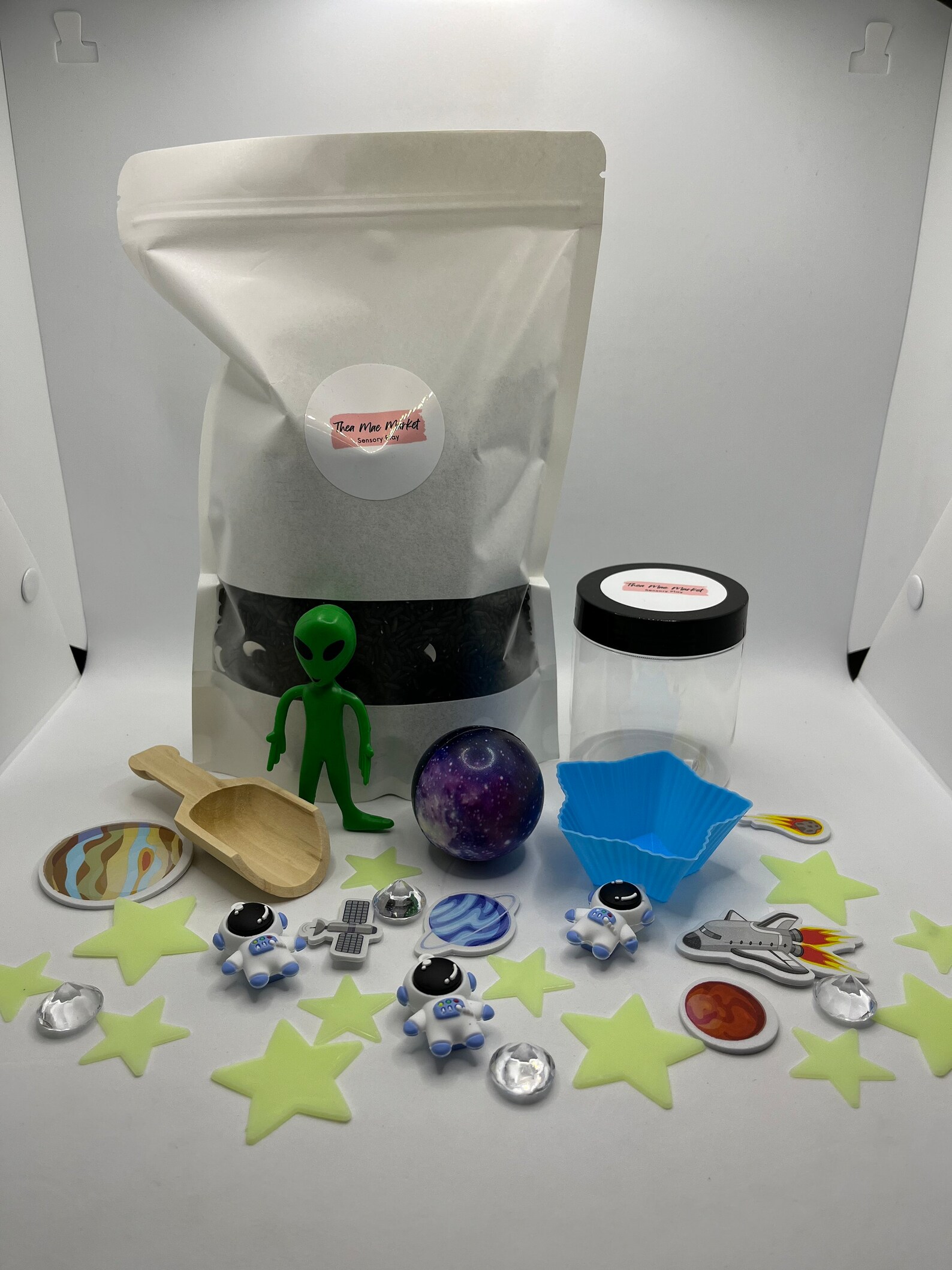 Outer Space Alien Astronaut Sensory Play Kit Bin Toddler Montessori ...