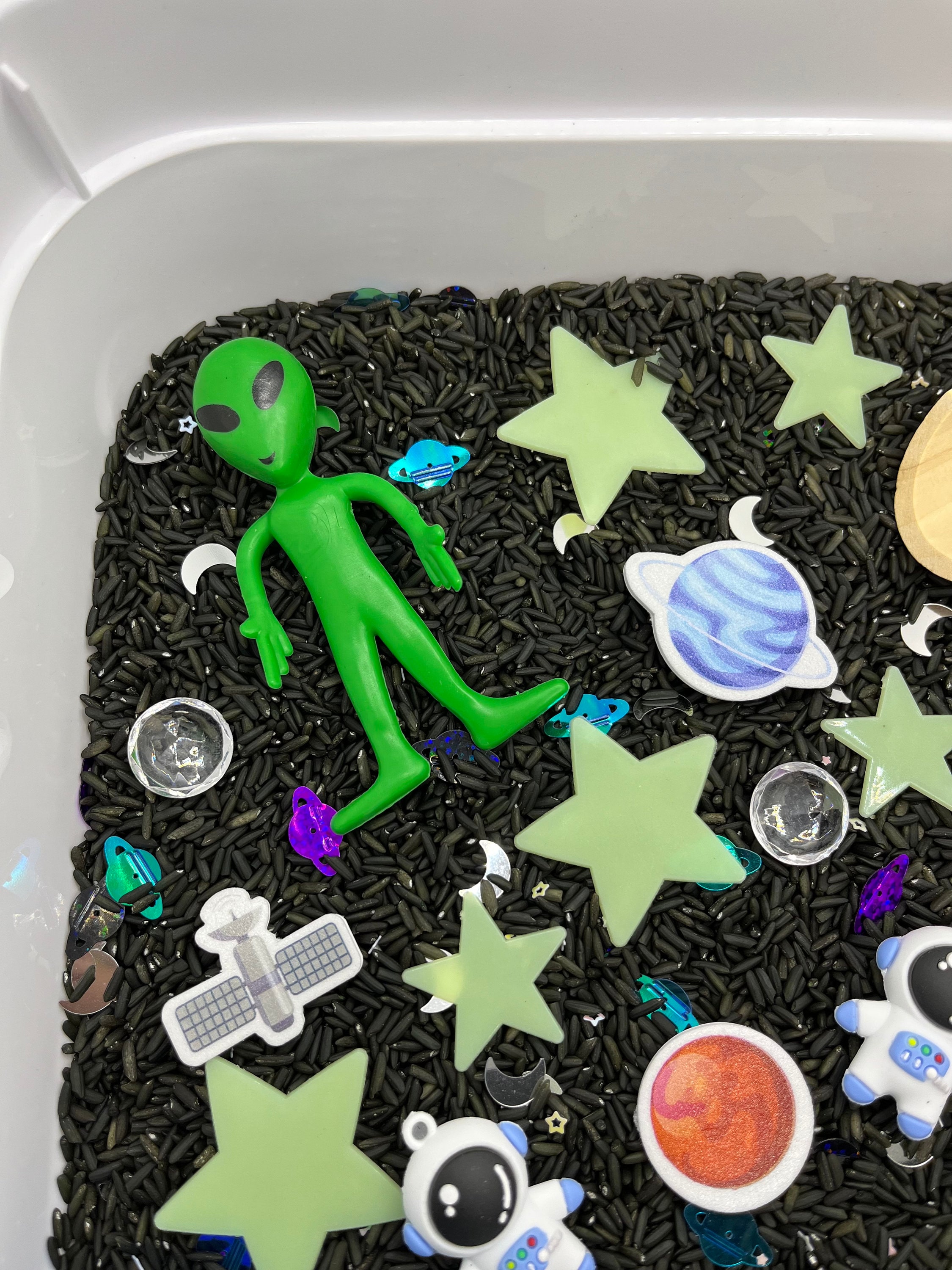Outer Space Alien Astronaut Sensory Play Kit Bin Toddler Montessori ...