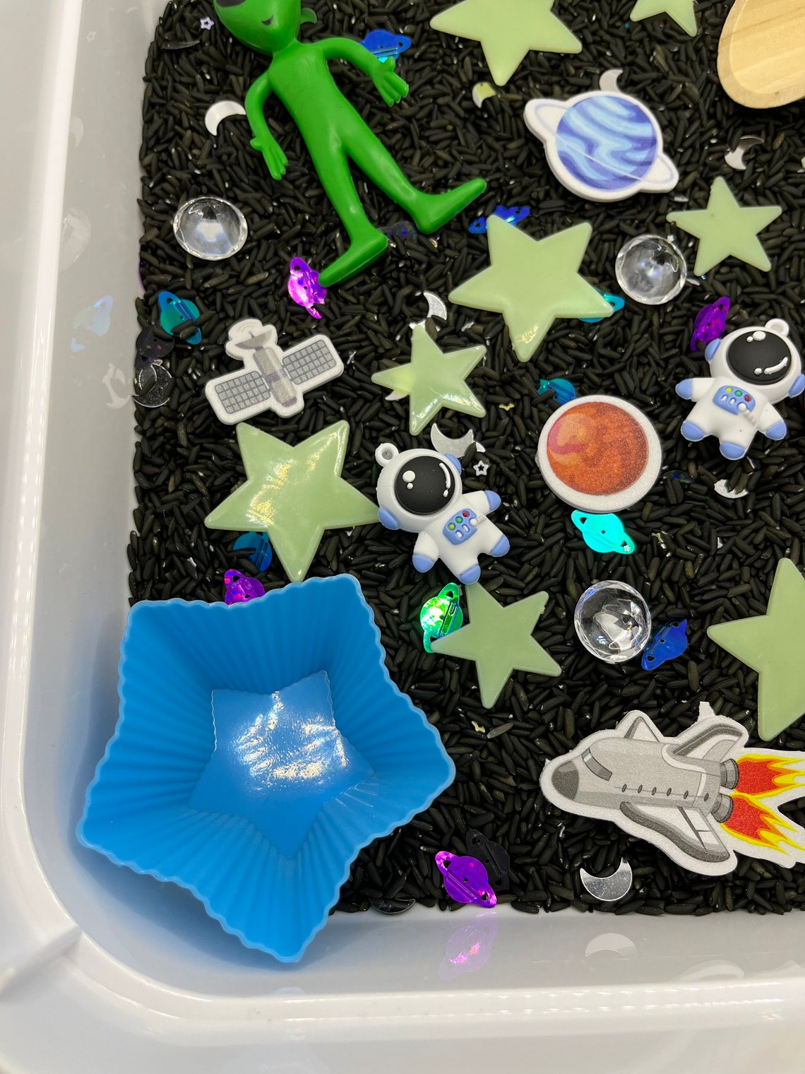 Outer Space Alien Astronaut Sensory Play Kit Bin Toddler Montessori ...