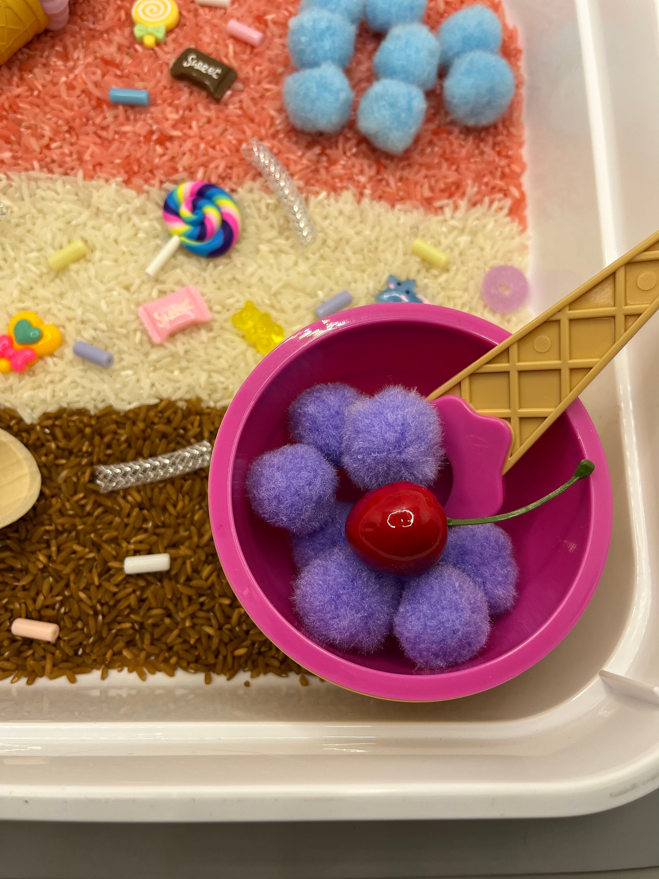 Ice Cream Sweets Sensory Play Kit Bin Toddler Montessori Independent ...