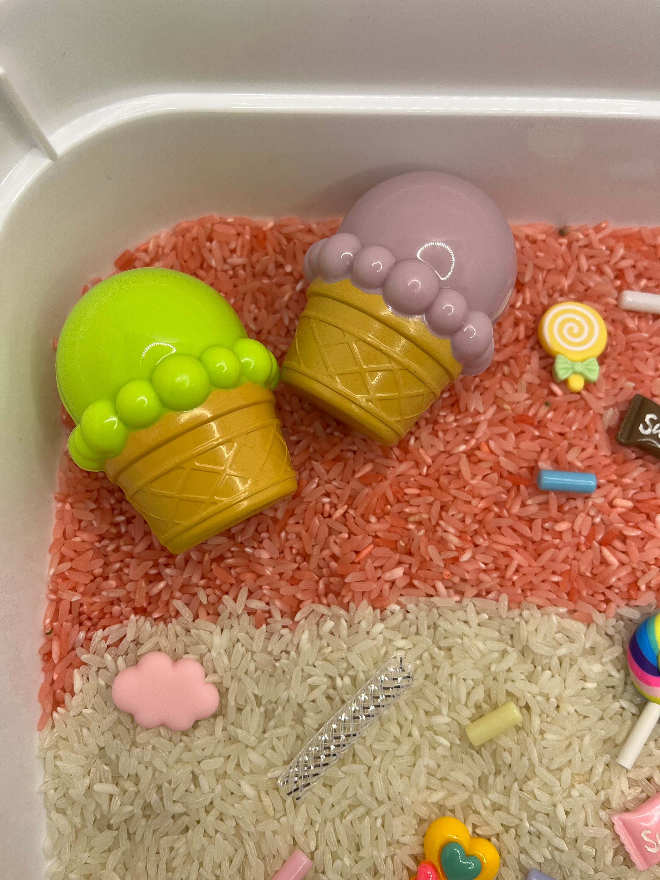 Ice Cream Sweets Sensory Play Kit Bin Toddler Montessori Independent ...
