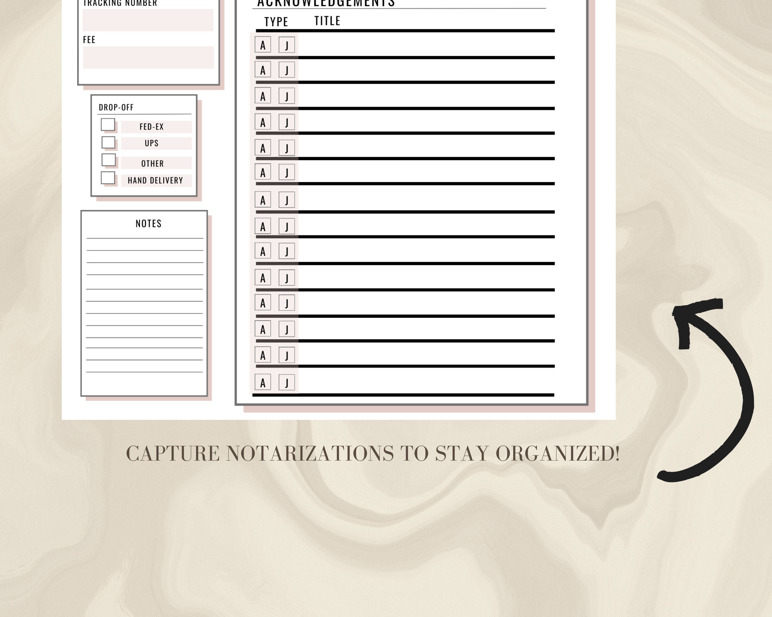 Printable Loan Signing Appointment Sheet Notary Public Template Loan ...