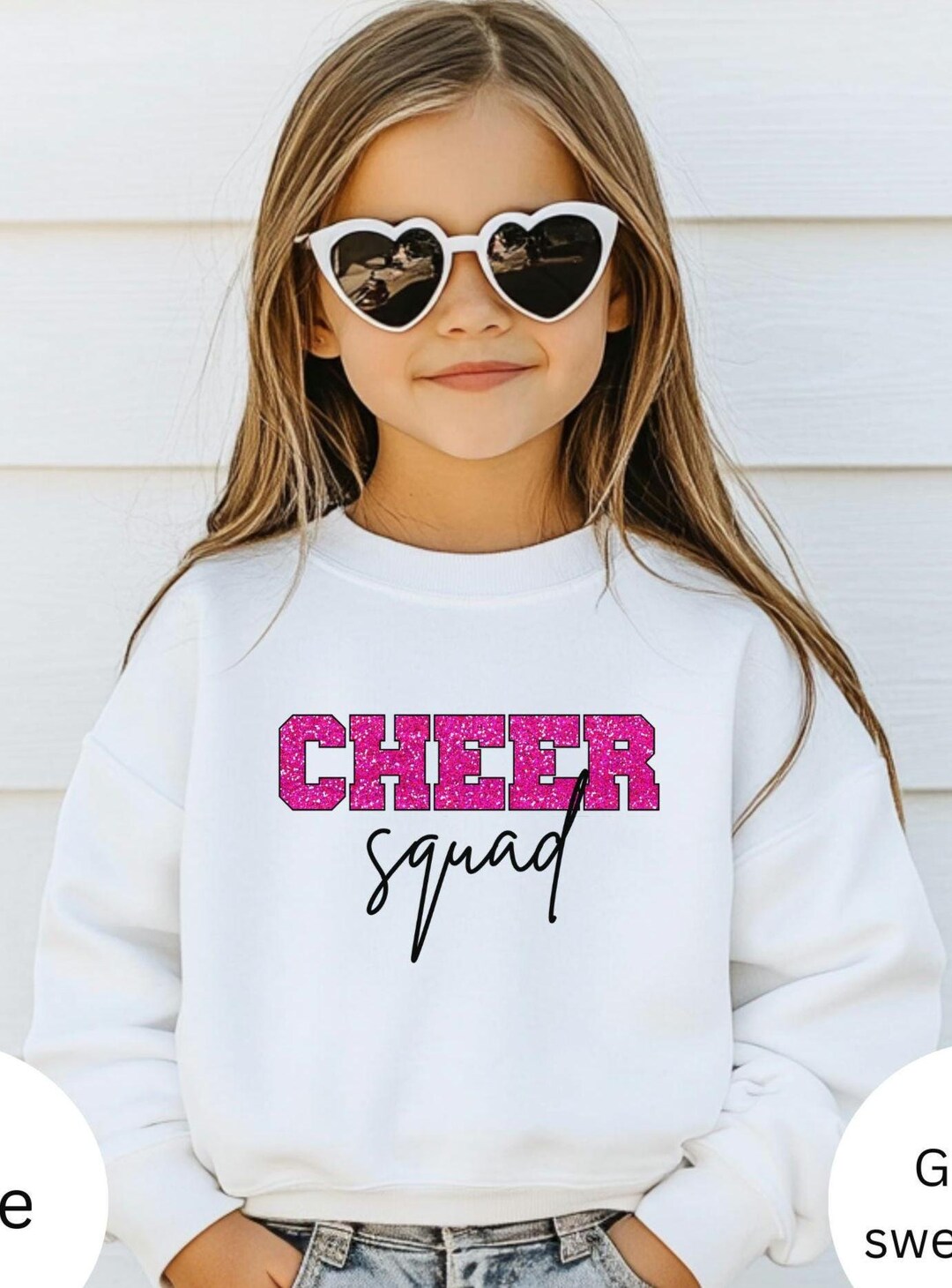 Cheer Sweatshirt, Cheer Coach Gift, Glitter Cheer Sweater, Cheerleading ...