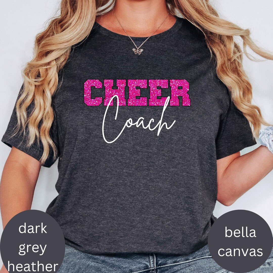 Cheer Coach Sweatshirt, Glitter Cheer Crewneck, Cute Cheer Coach Shirts ...