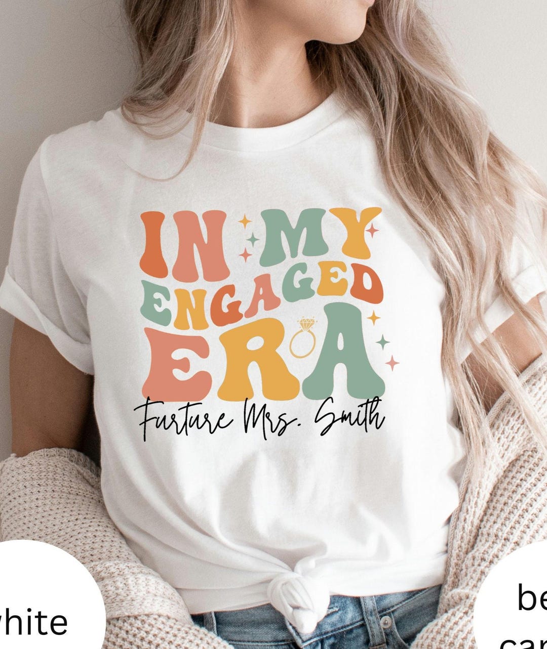In My Engaged Era Shirt, Engaged Shirt, Custom Future Mrs. T-shirt ...
