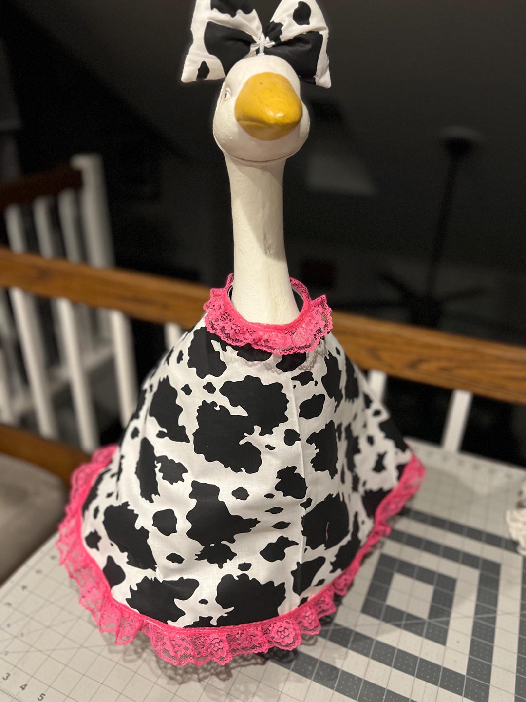 Cow Print Porch Goose Dress - Etsy